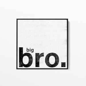 Big Bro Canvas Sign | Boys Room Wall Art | Boys Room Decor | Big ...
