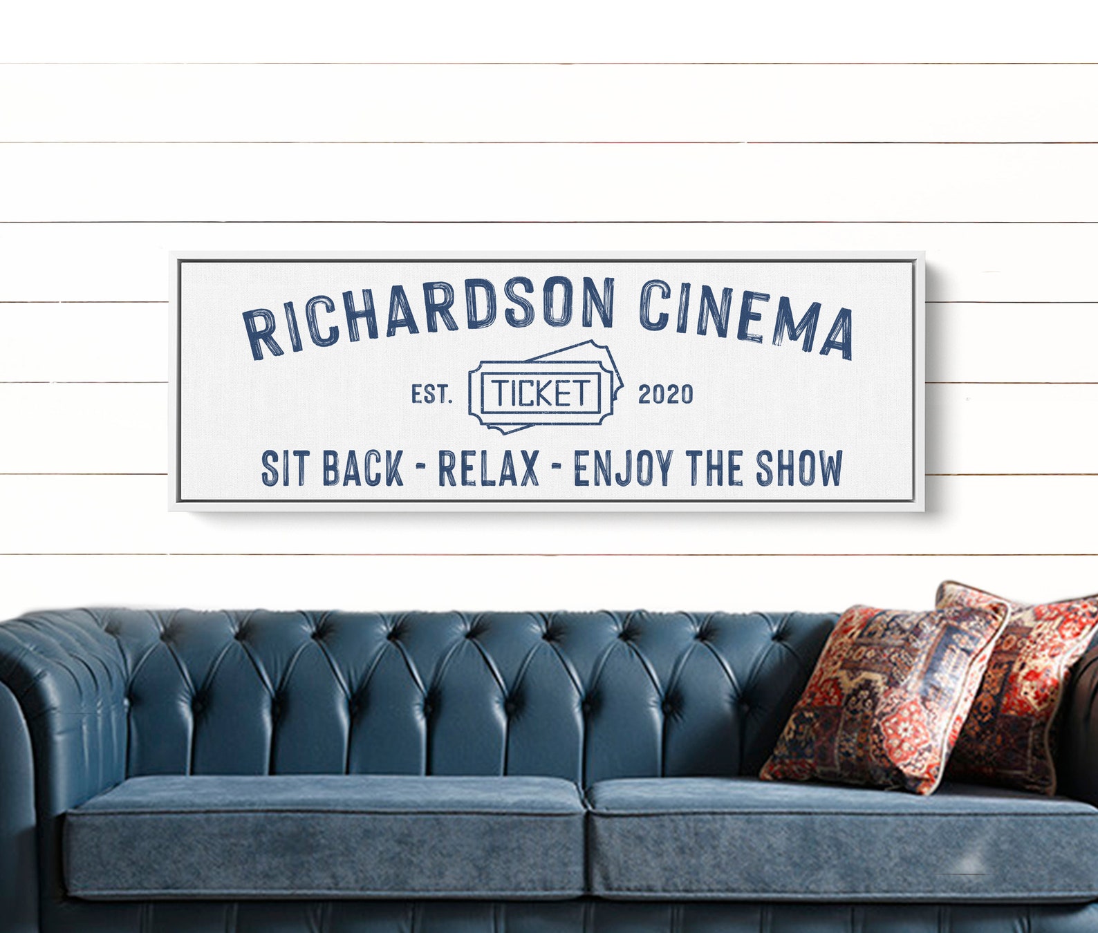 Custom Cinema Sign | Personalized Movie Theater Decor With Last Name ...