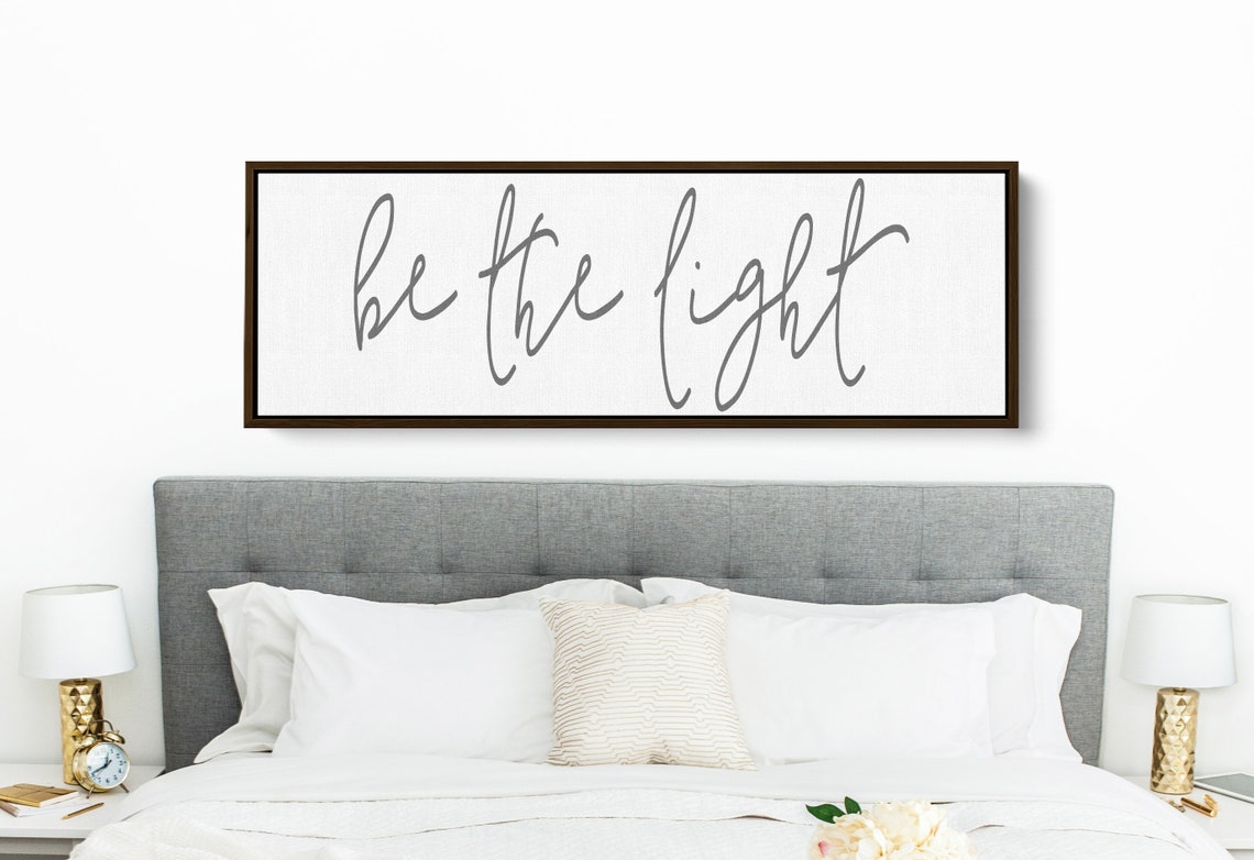 Be The Light Sign Inspirational Wall Decor | Etsy