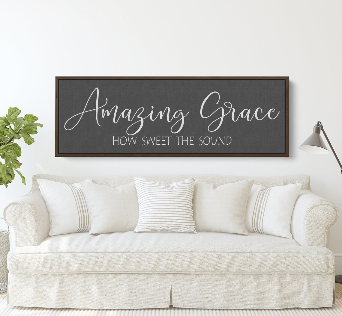 Amazing Grace How Sweet the Sound Sign | Etsy