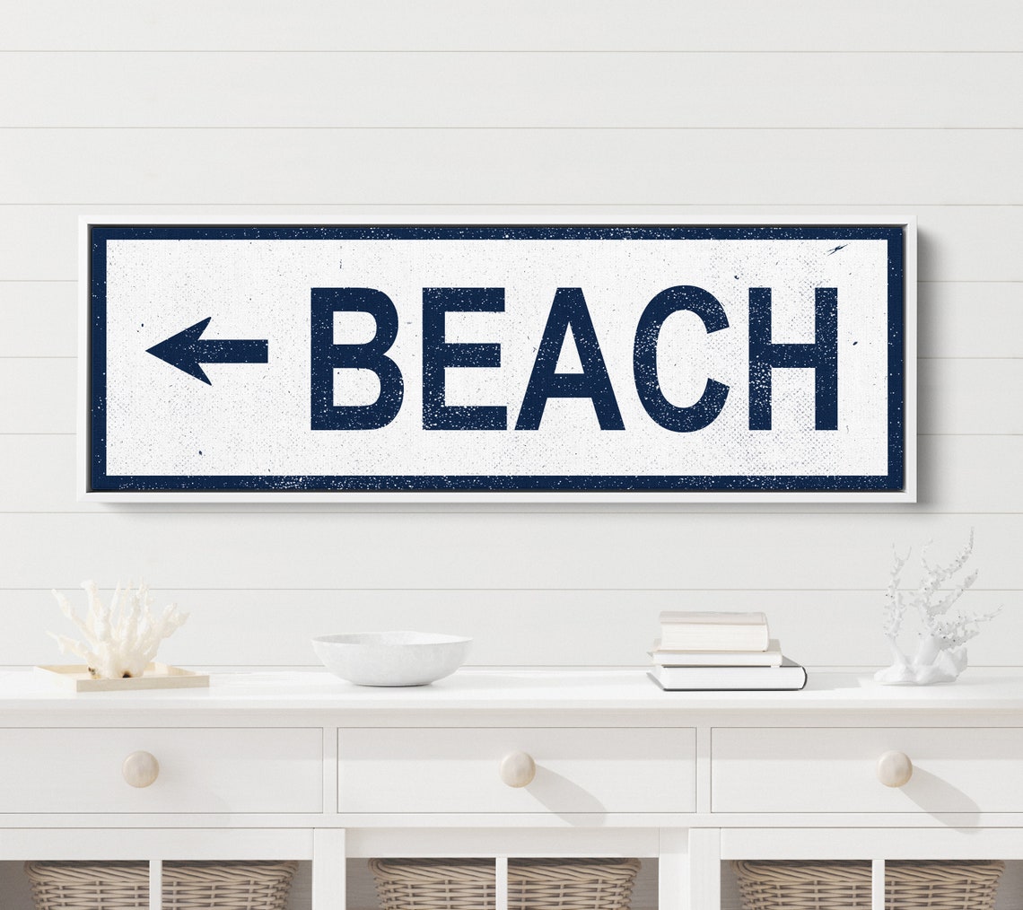 Large Beach Home Decor Large Beach Sign Arrow Beach House | Etsy