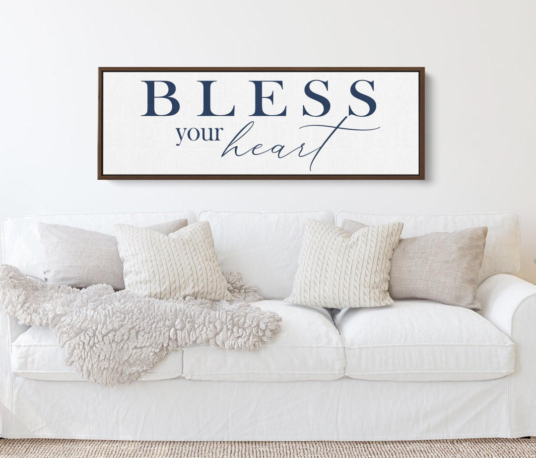 Bless Your Heart | Southern Phrase | Home Decor With Meaning | Large ...
