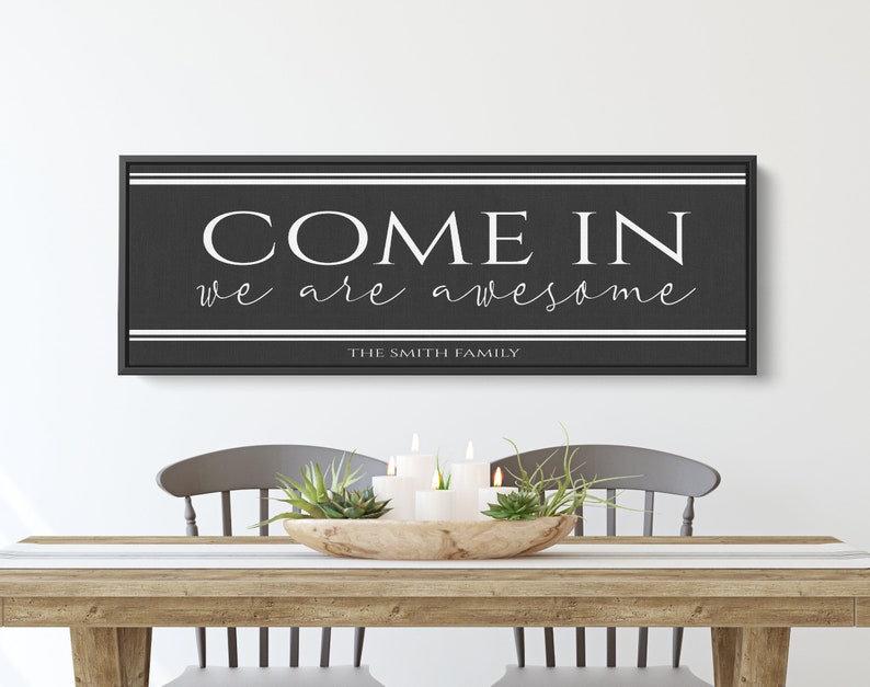 Come in We Are Awesome Personalized Welcome Sign With Last - Etsy