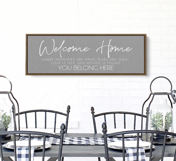 Welcome Home You Belong Here Entryway Wall Decor Modern - Etsy