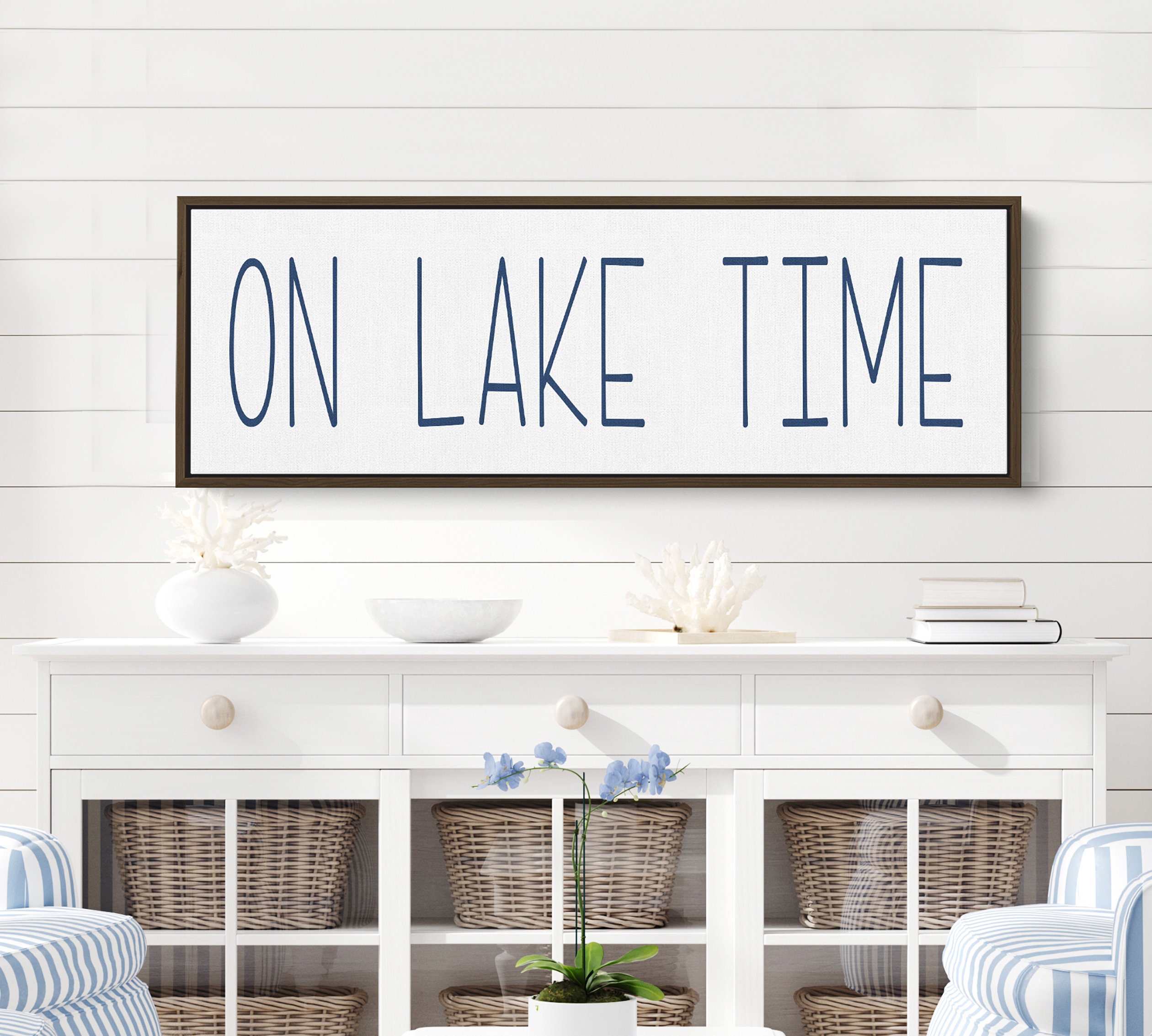 On Lake Time Wall Decor | Lake House Sign - Etsy