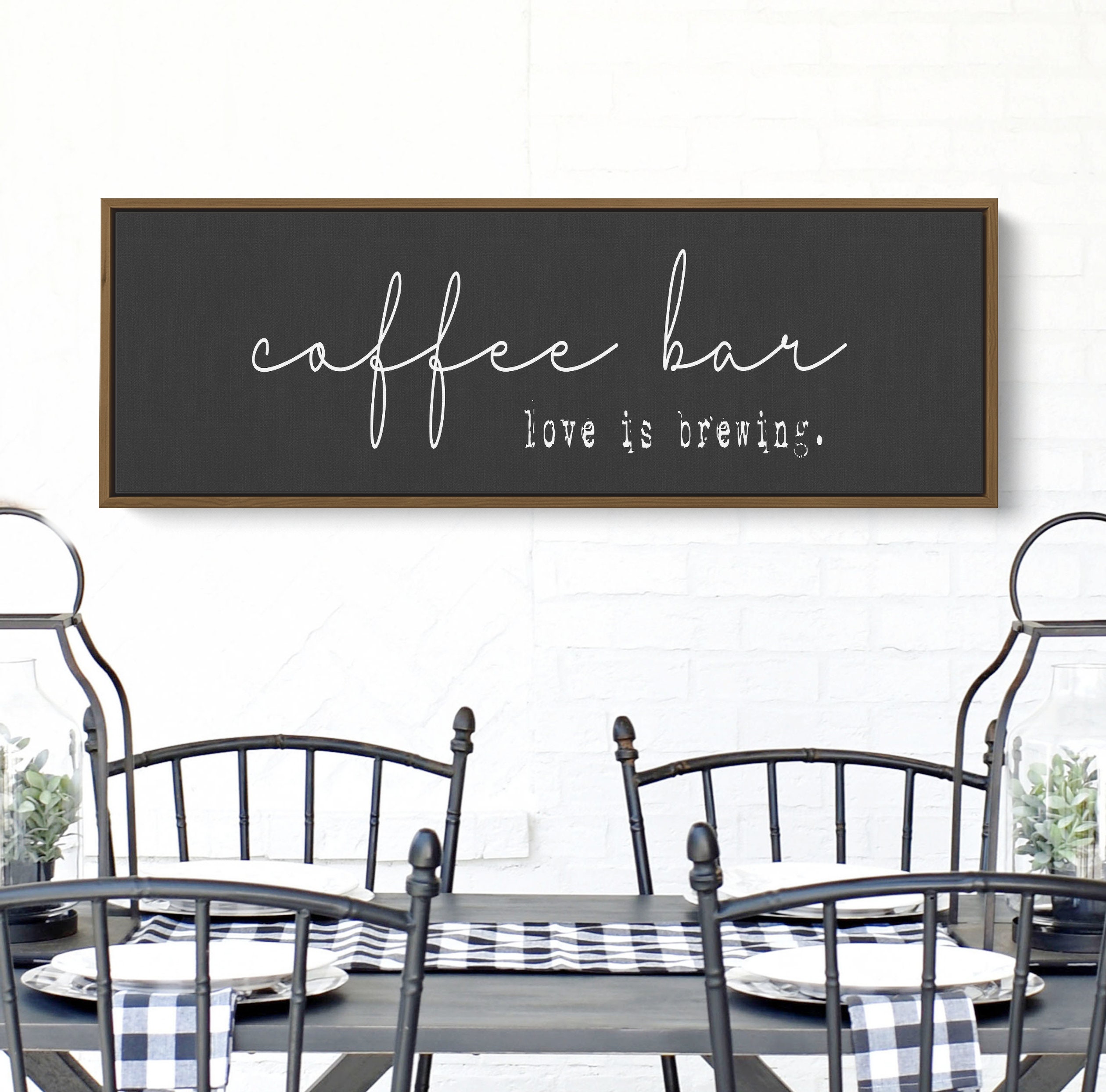Coffee Sign | Coffee Bar Love is Brewing Sign | Modern Farmhouse ...