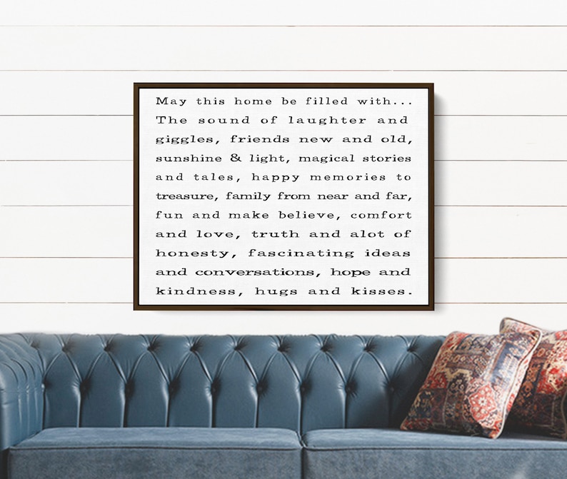 May This Home Be Filled With | Extra Large Farmhouse Sign | Farmhouse ...