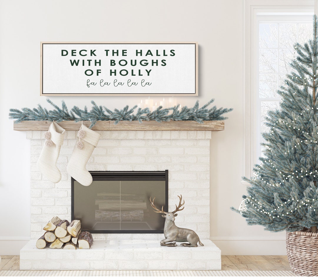 Deck the Halls Christmas Canvas | Christmas Decor | Holiday Wall Art ...