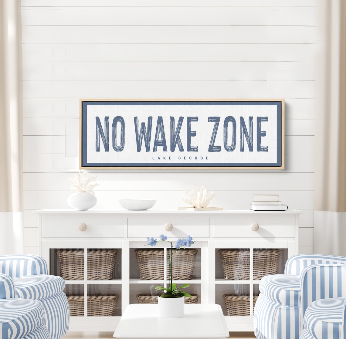 Personalized No Wake Zone Sign Sign Above Bed for Lake House - Etsy