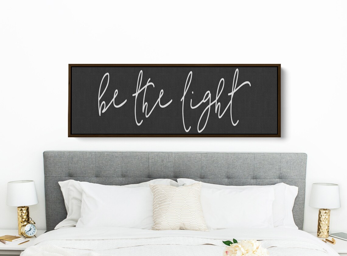 Be The Light Sign Inspirational Wall Decor | Etsy