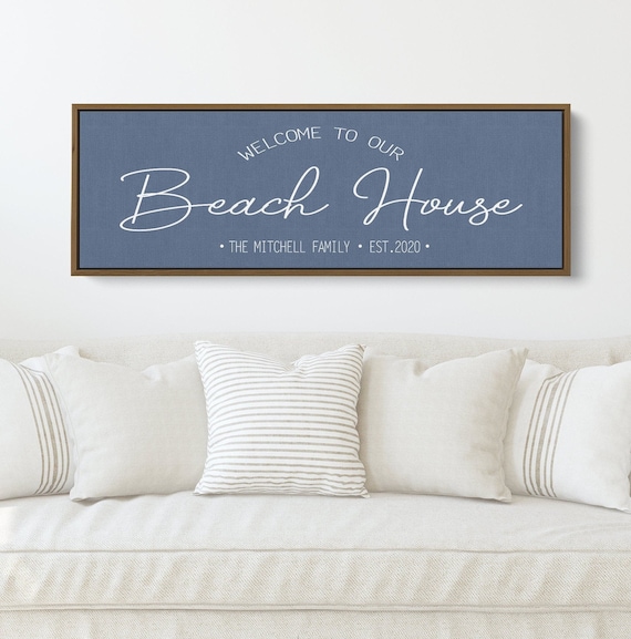 Welcome to Our Beach House Sign Personalized With Last Name - Etsy