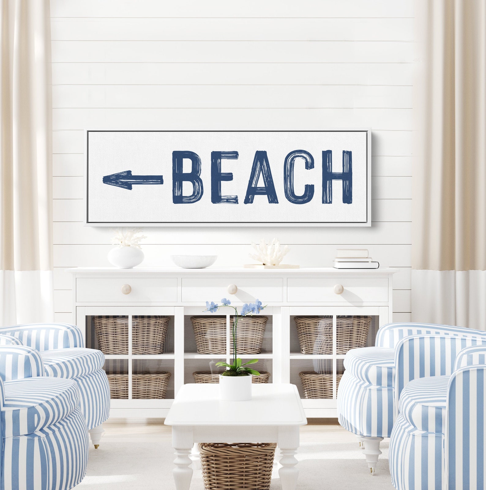 Large Beach Sign With Direction Arrow Beach House Decor - Etsy