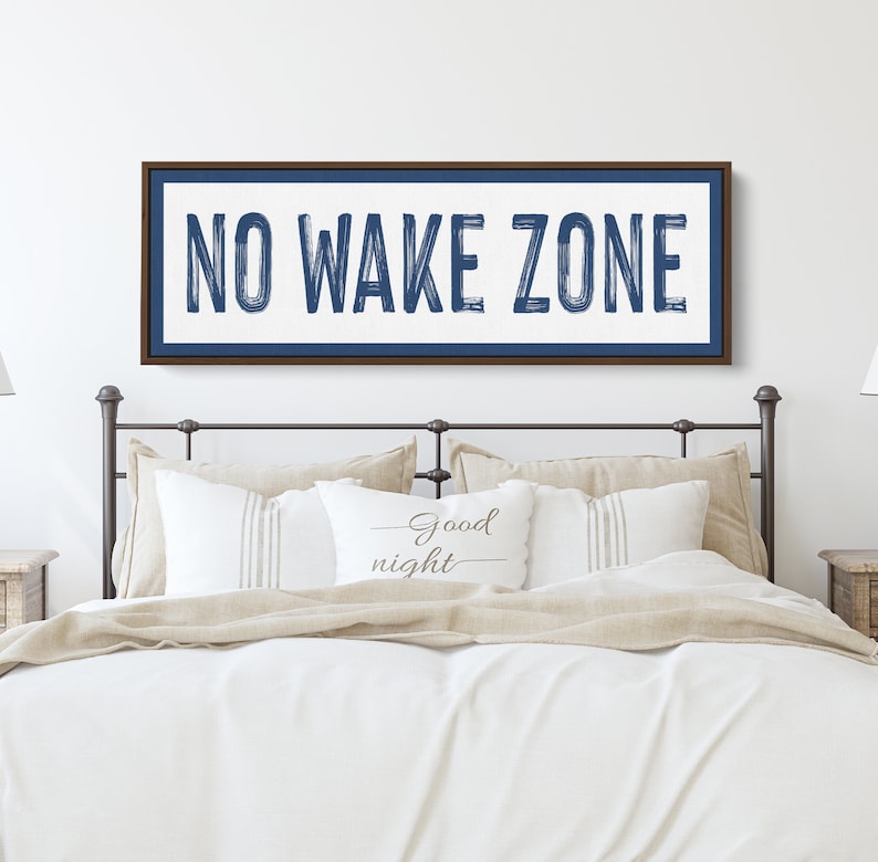 No Wake Zone Sign Sign Above Bed for Lake House Nursery - Etsy