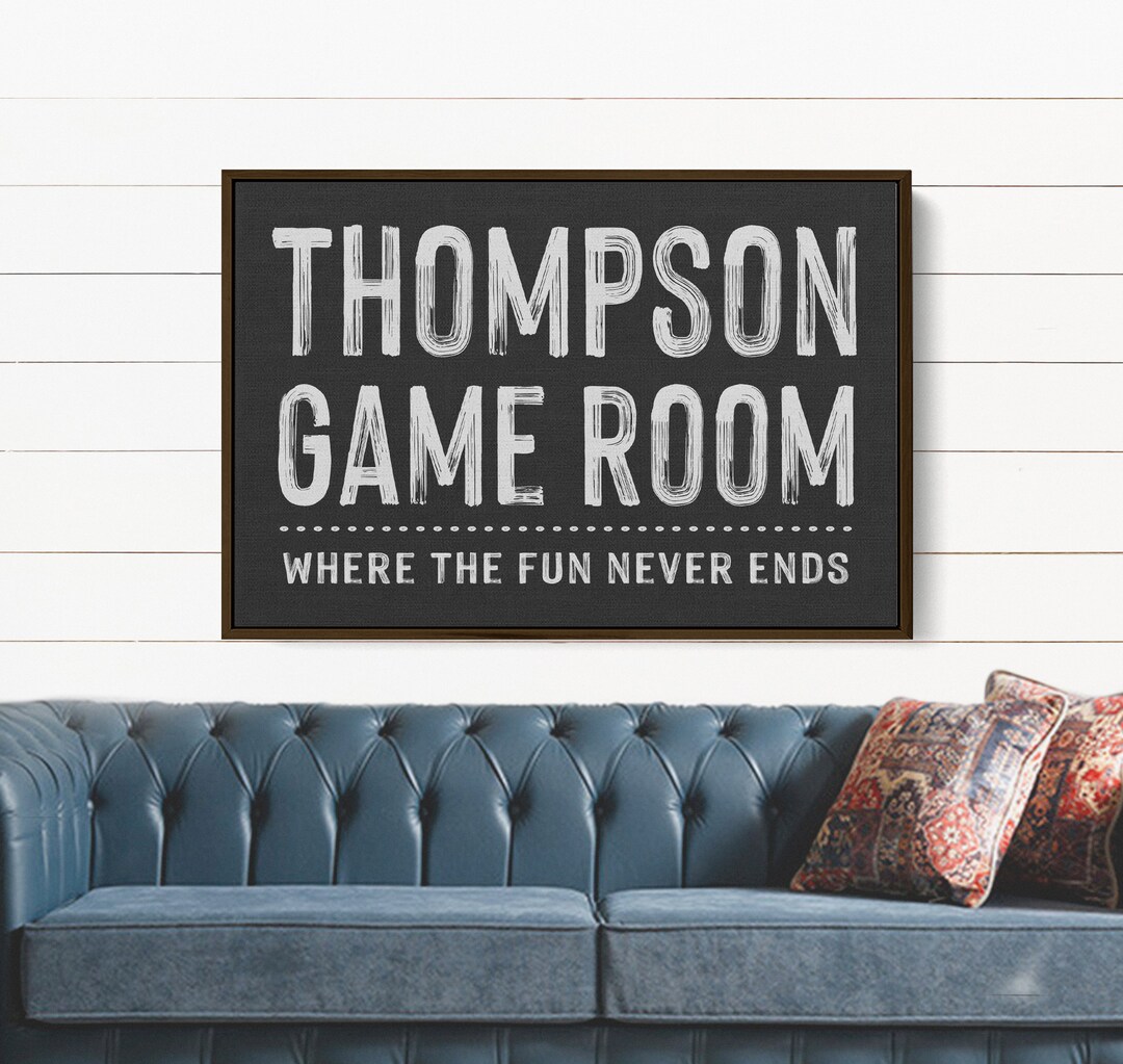 Personalized Family Game Room Sign | Modern Farmhouse Wall Decor ...