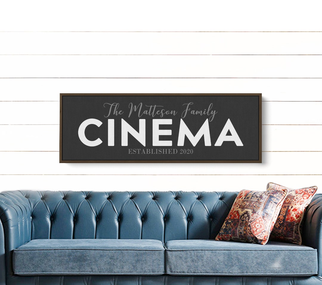 Theater Room Sign | Custom Cinema Sign | Personalized Theater Decor ...