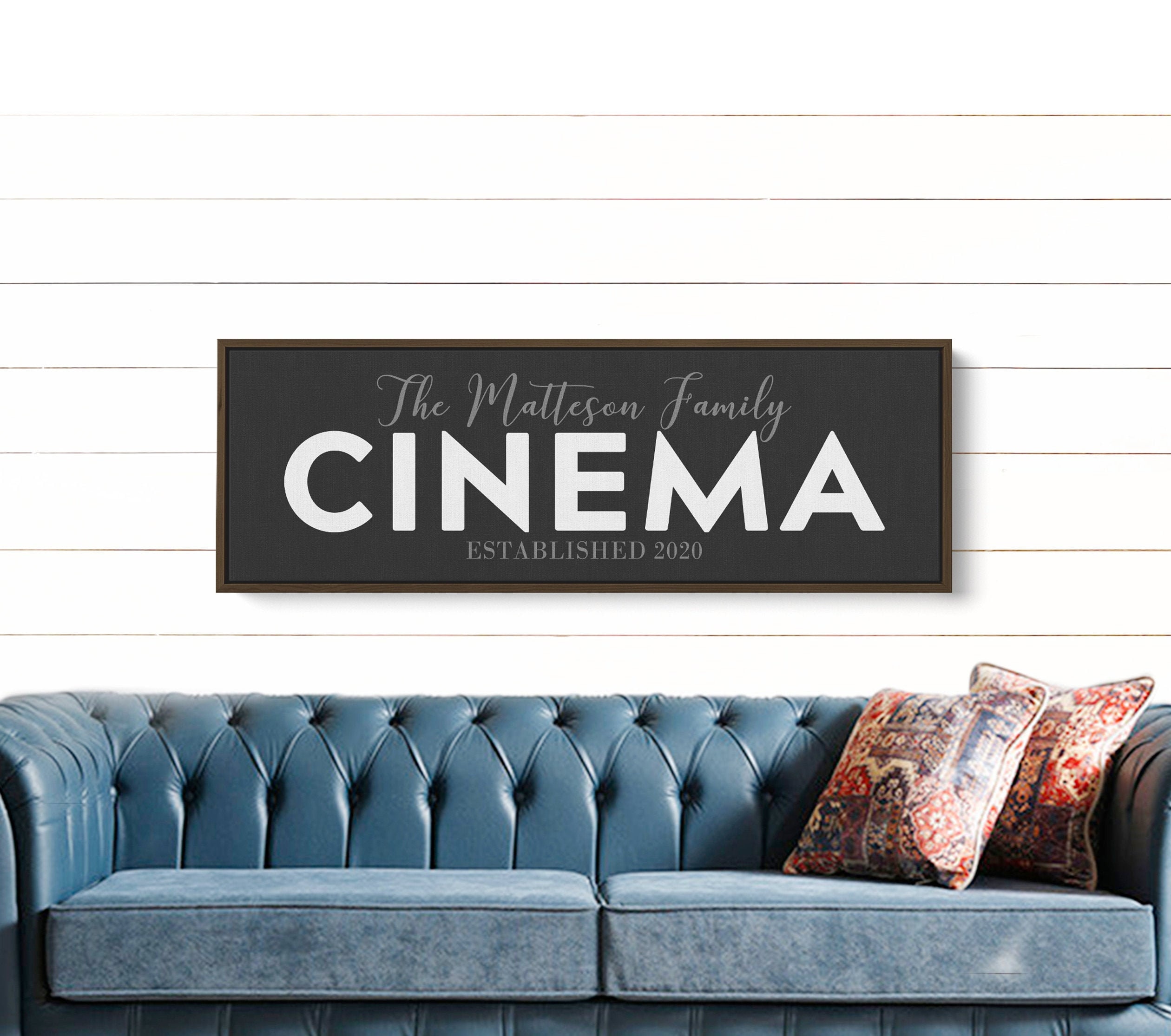 Theater Room Sign Custom Cinema Sign Personalized Theater | Etsy