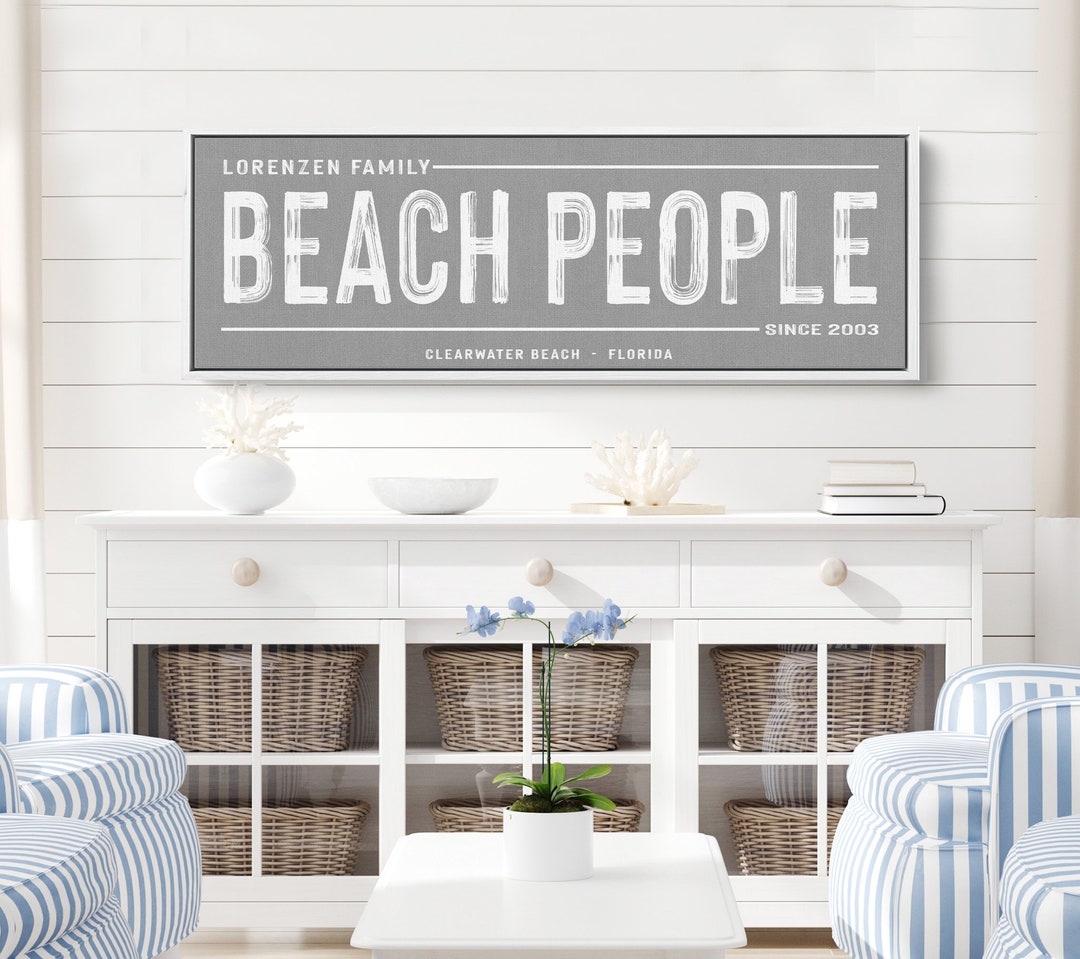 Large Beach Home Decor | Large Beach People Sign | Beach House Decor ...