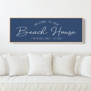 Welcome to Our Beach House Sign | Personalized With Last Name and ...