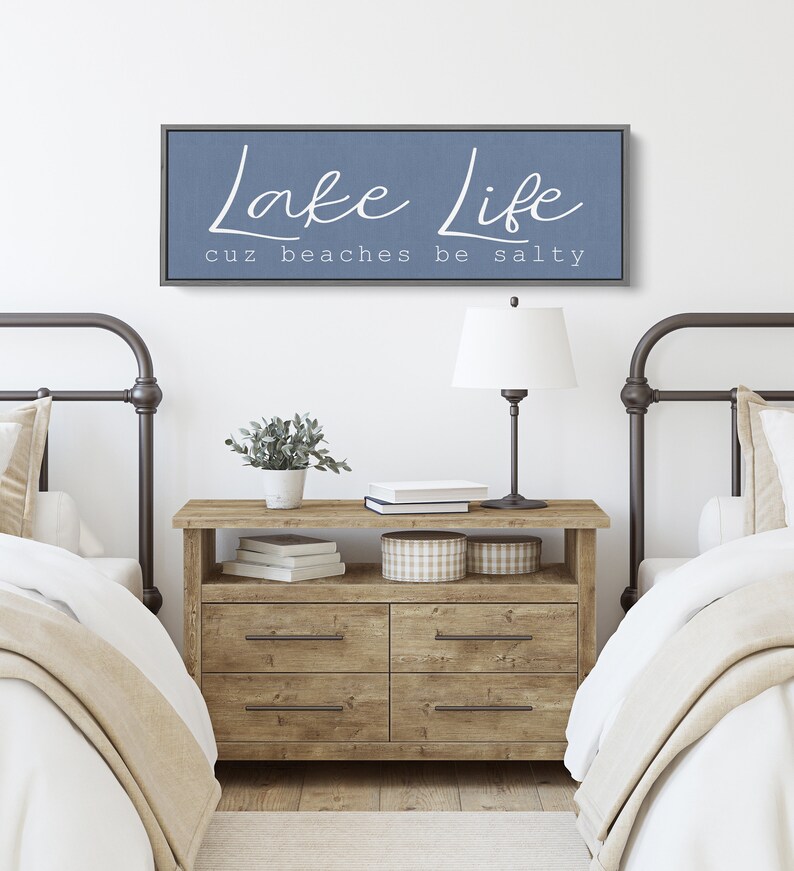 Lake Life Sign Lake House Sign Beaches Be Salty Wall Art - Etsy