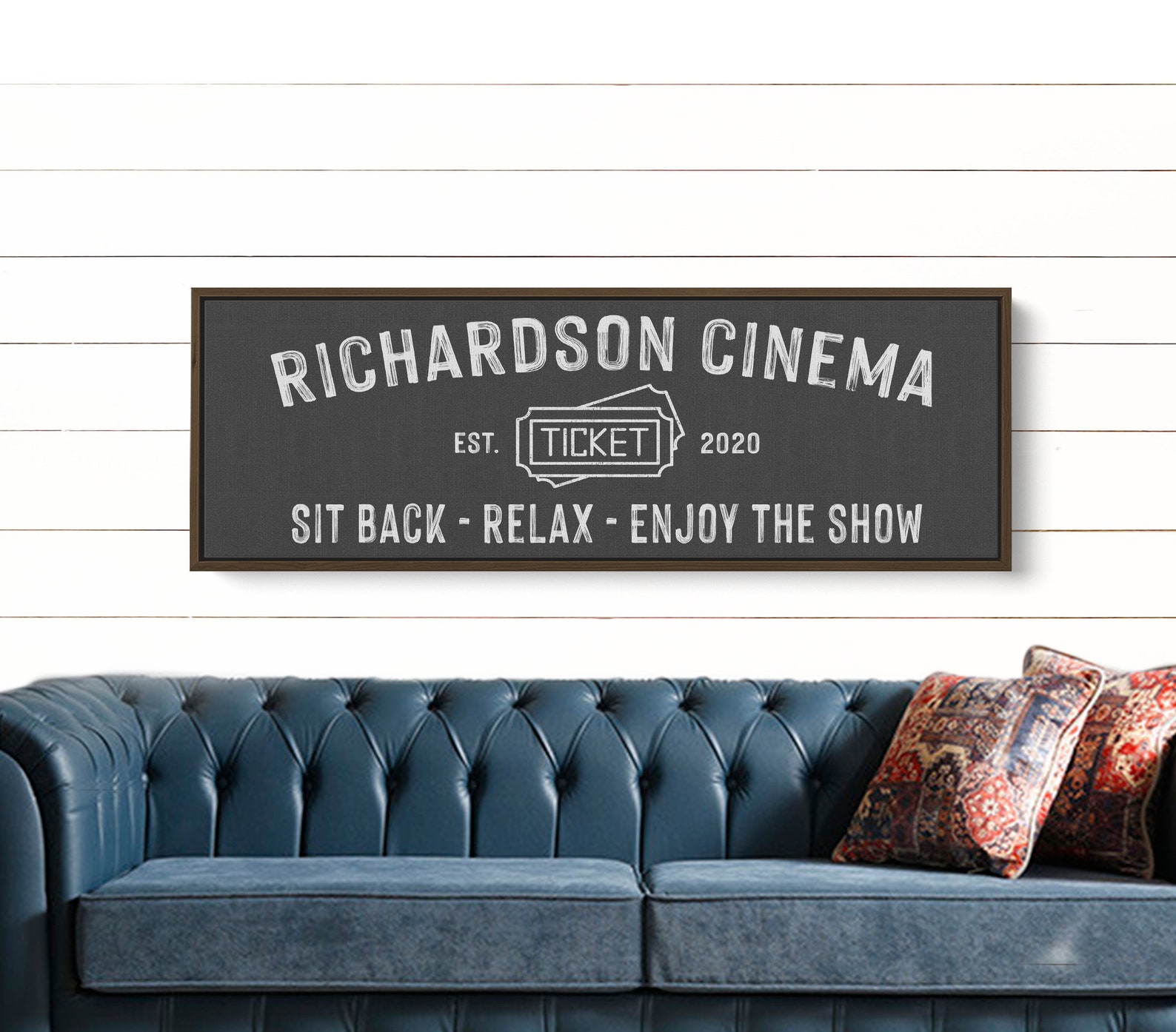 Custom Cinema Sign Personalized Movie Theater Decor With | Etsy