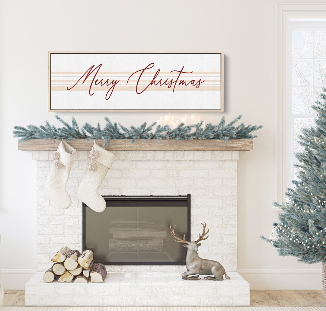 Merry Christmas Sign | Christmas Wall Decor | Christmas Mantel Sign ...