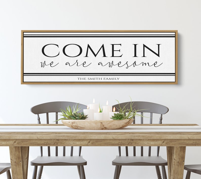 Come in We Are Awesome Personalized Welcome Sign With Last - Etsy