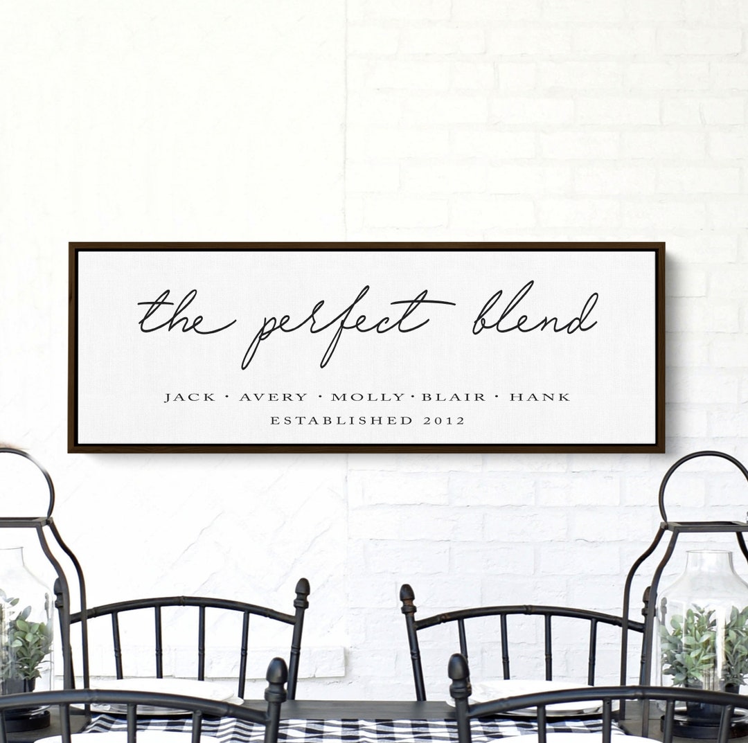 The Perfect Blend Sign | Perfectly Blended | Personalized Family Name ...