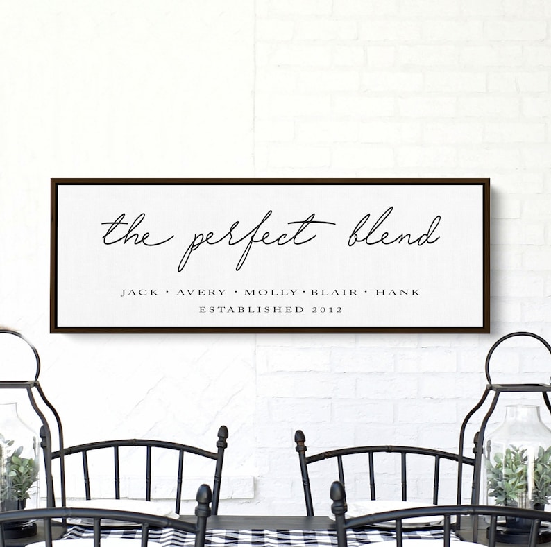 The Perfect Blend Sign Perfectly Blended Personalized | Etsy