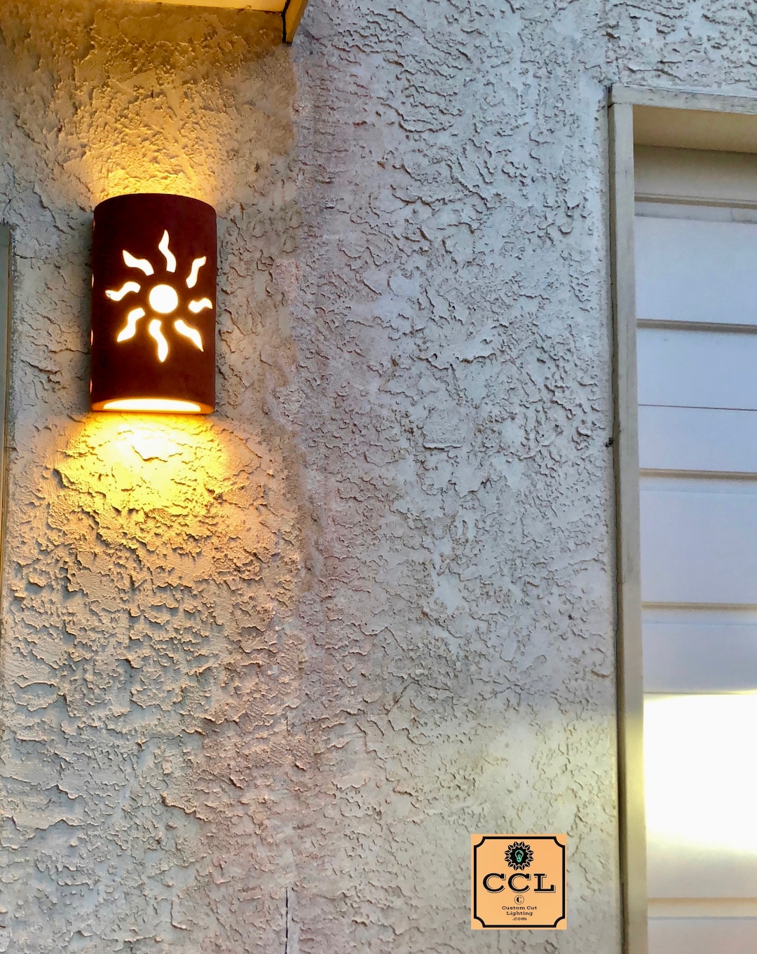 Dancing Sun Outdoor Ceramic Wall Sconce - Southwestern Decor and Light ...