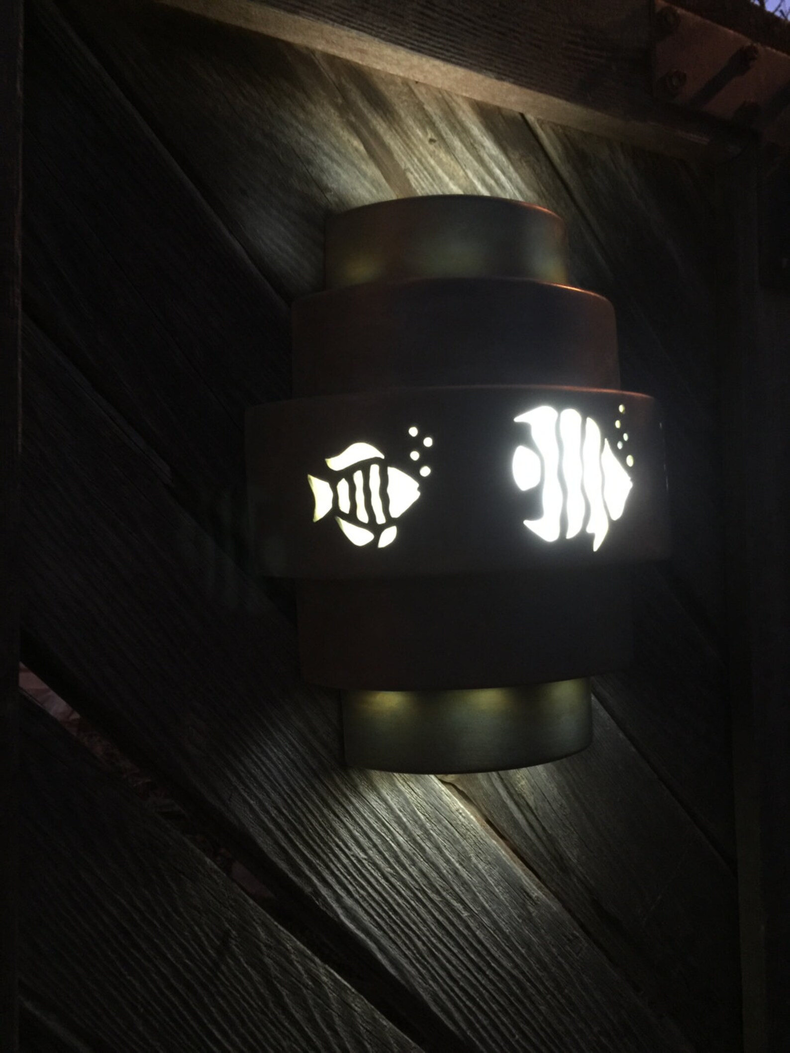 Fish Swimming Outdoor Wall Sconces for Exterior Lighting - Etsy