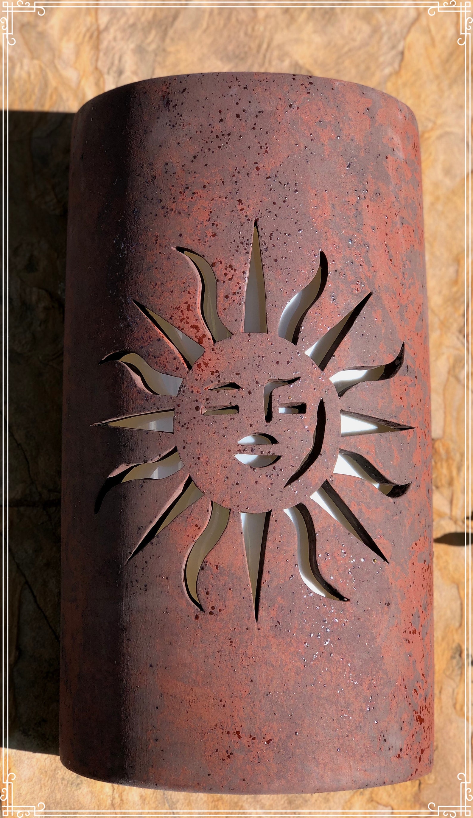 Sun Face Exterior Wall Sconce Lighting and Decor Sun Face - Etsy