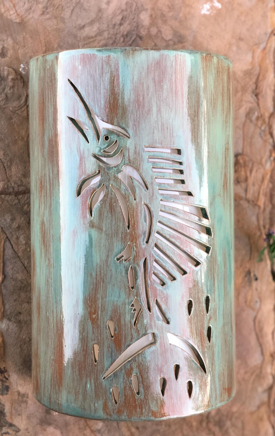 Handmade Swordfish Ceramic Wall Sconce, Coastal Outdoor Lighting - Etsy