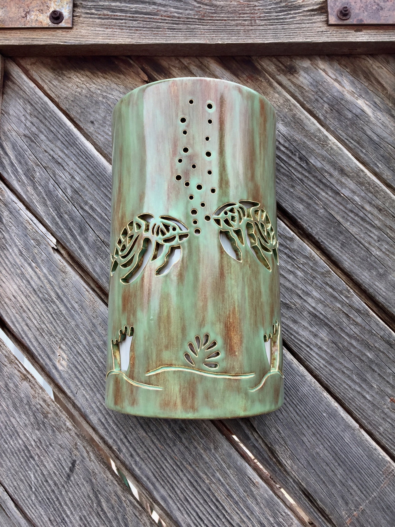 Sea Turtles Kissing Outdoor Wall Sconce Exterior Nautical Lighting ...