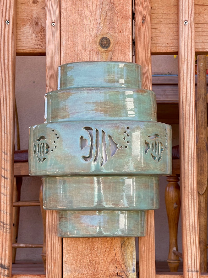 Fish Swimming Outdoor Wall Sconces for Exterior Lighting - Etsy