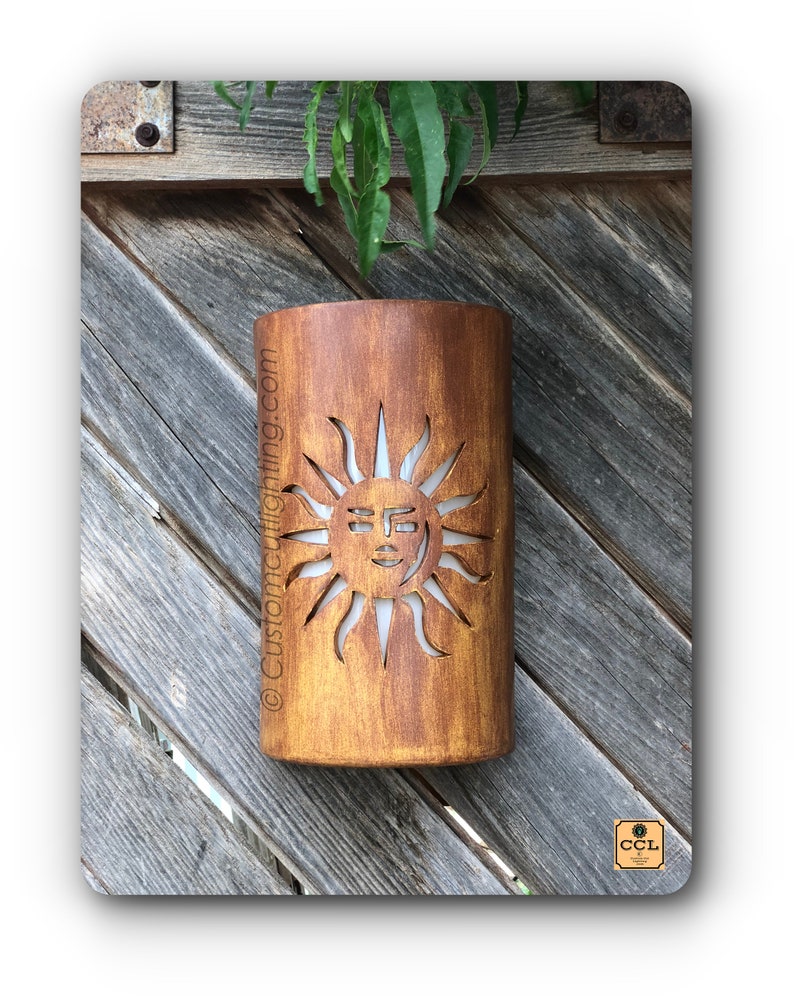 Sun Face Exterior Wall Sconce Lighting and Decor Sun Face - Etsy