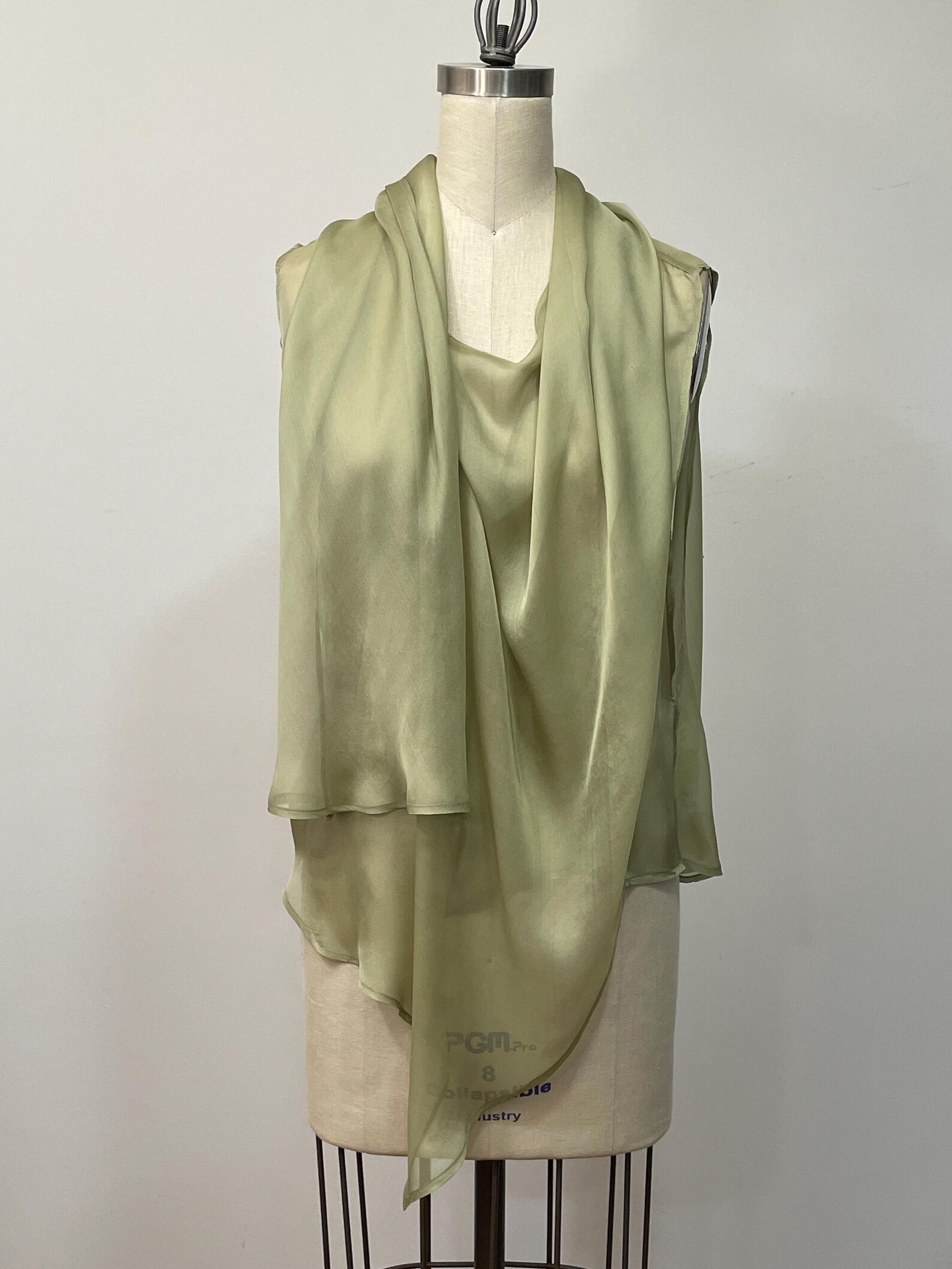Olimpias Sophisticated Flowy Silk Chiffon Top, Silk Vest, Wrap, Shawl ...