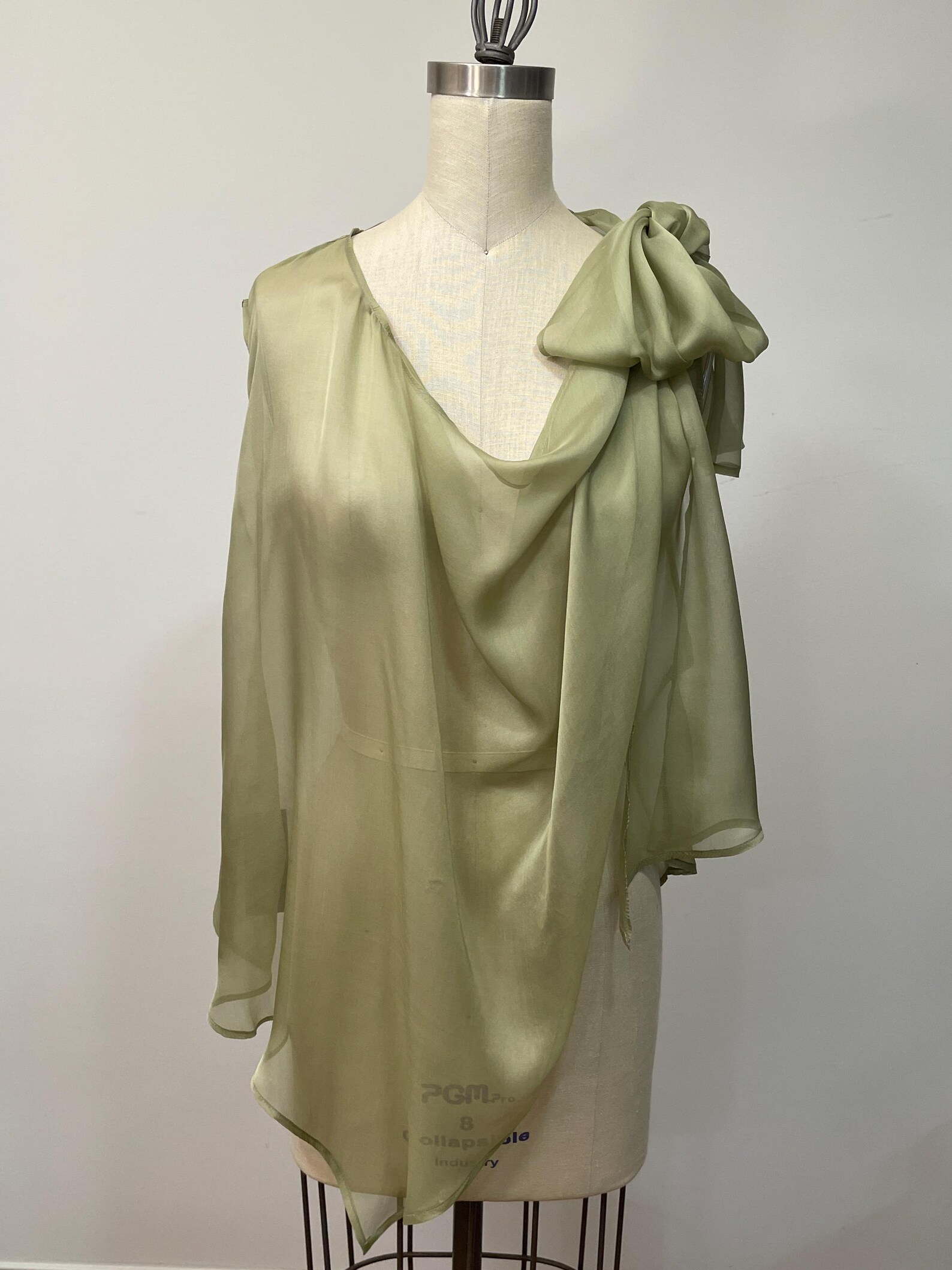 Olimpias Sophisticated Flowy Silk Chiffon Top, Silk Vest, Wrap, Shawl ...