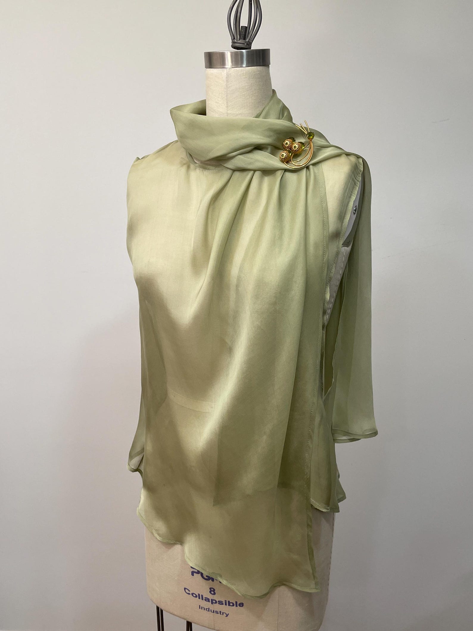 Olimpias Sophisticated Flowy Silk Chiffon Top, Silk Vest, Wrap, Shawl ...