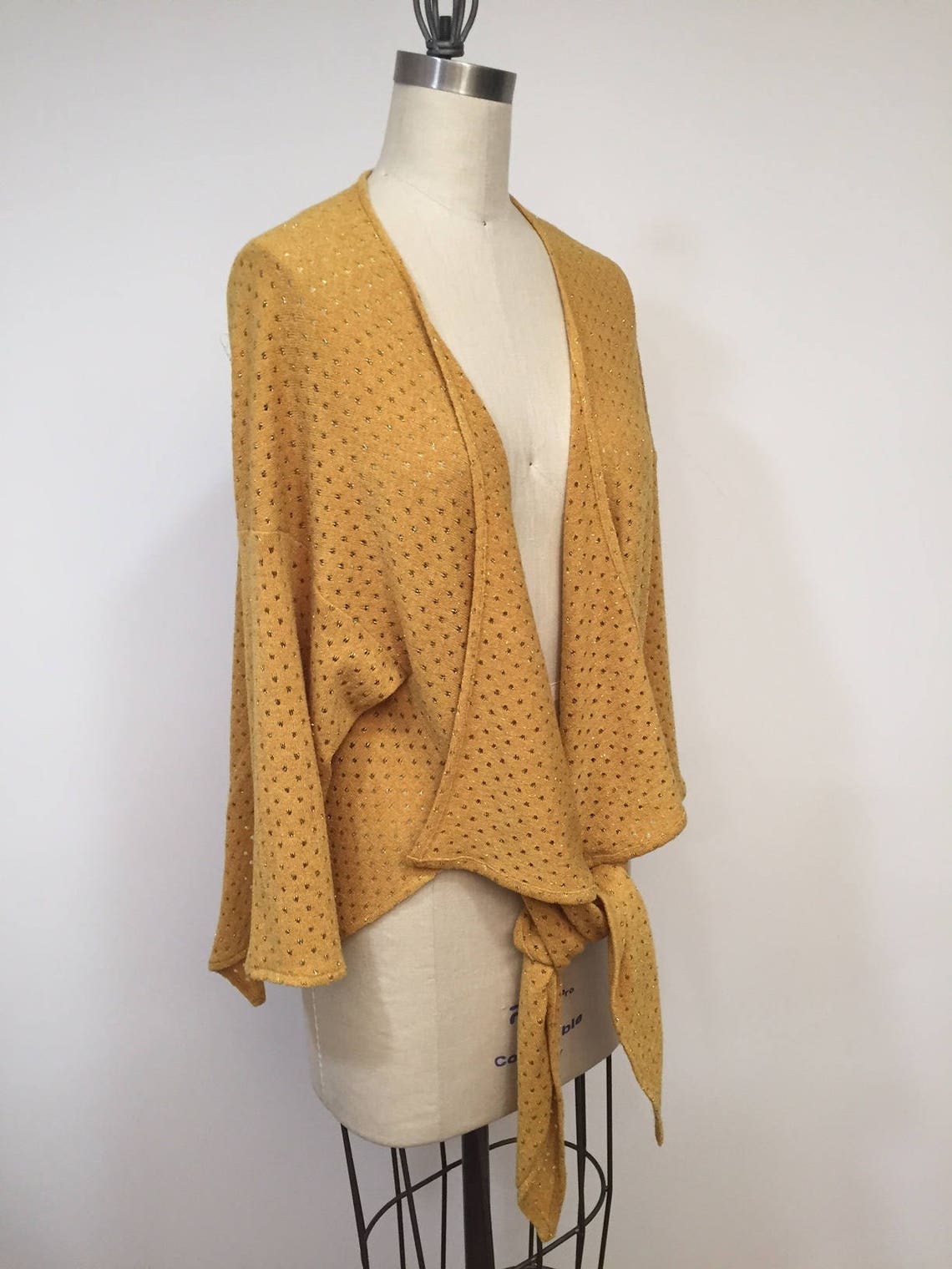 Yellow Jacket With Metalic Strip Knit Fabric Jacket Summer - Etsy