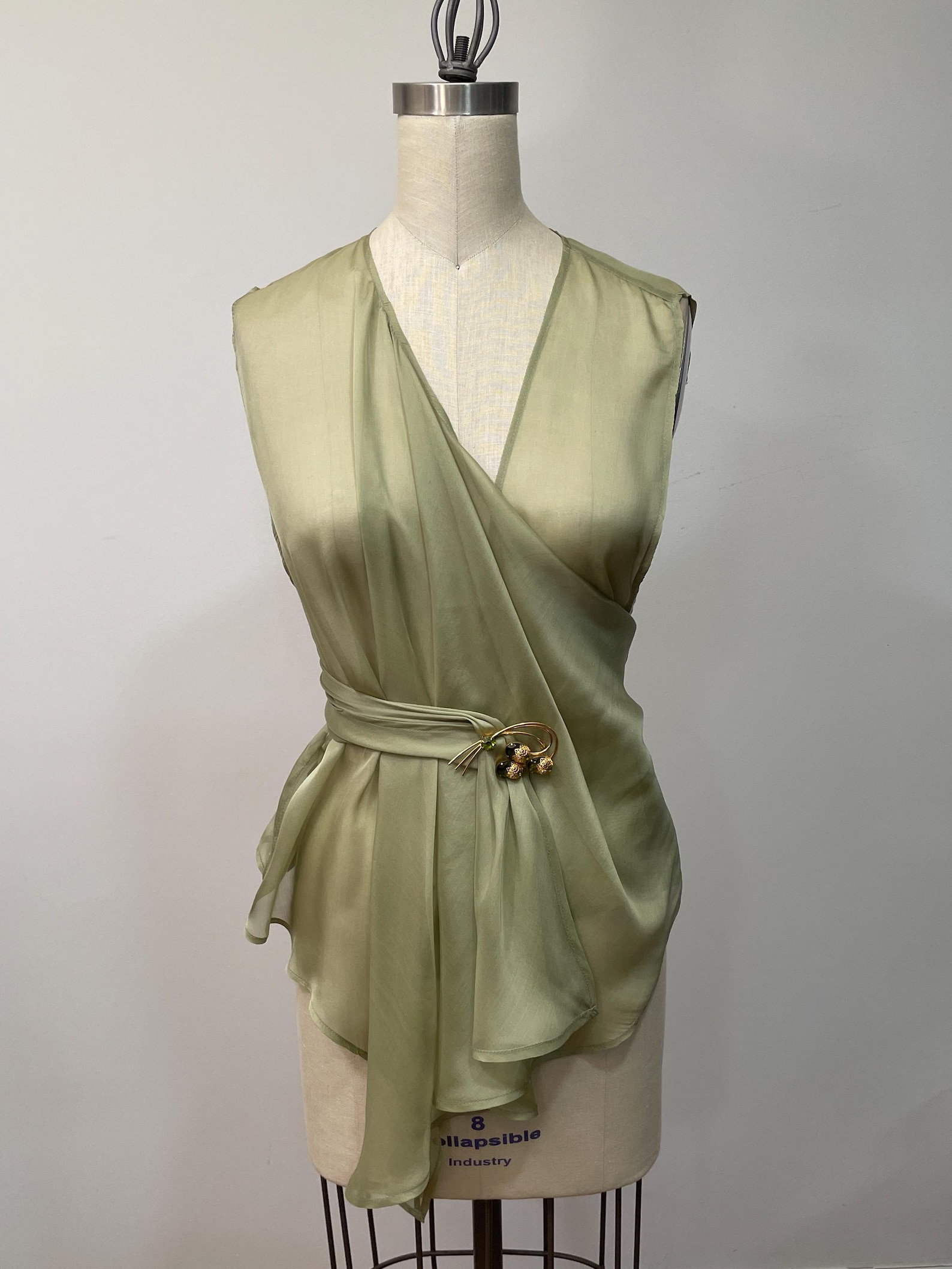 Olimpias Sophisticated Flowy Silk Chiffon Top, Silk Vest, Wrap, Shawl ...