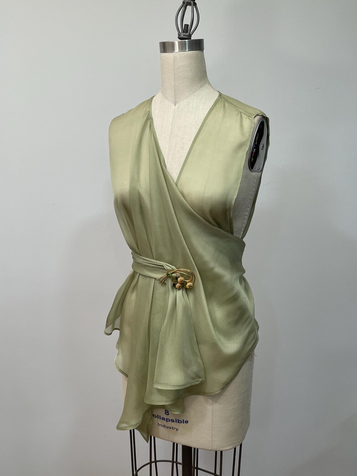 Olimpias Sophisticated Flowy Silk Chiffon Top, Silk Vest, Wrap, Shawl ...