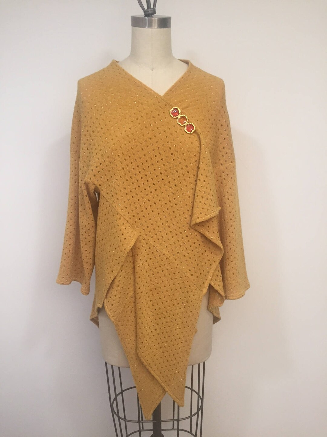 Yellow Jacket With Metalic Strip, Knit Fabric Jacket, Summer Jacket ...