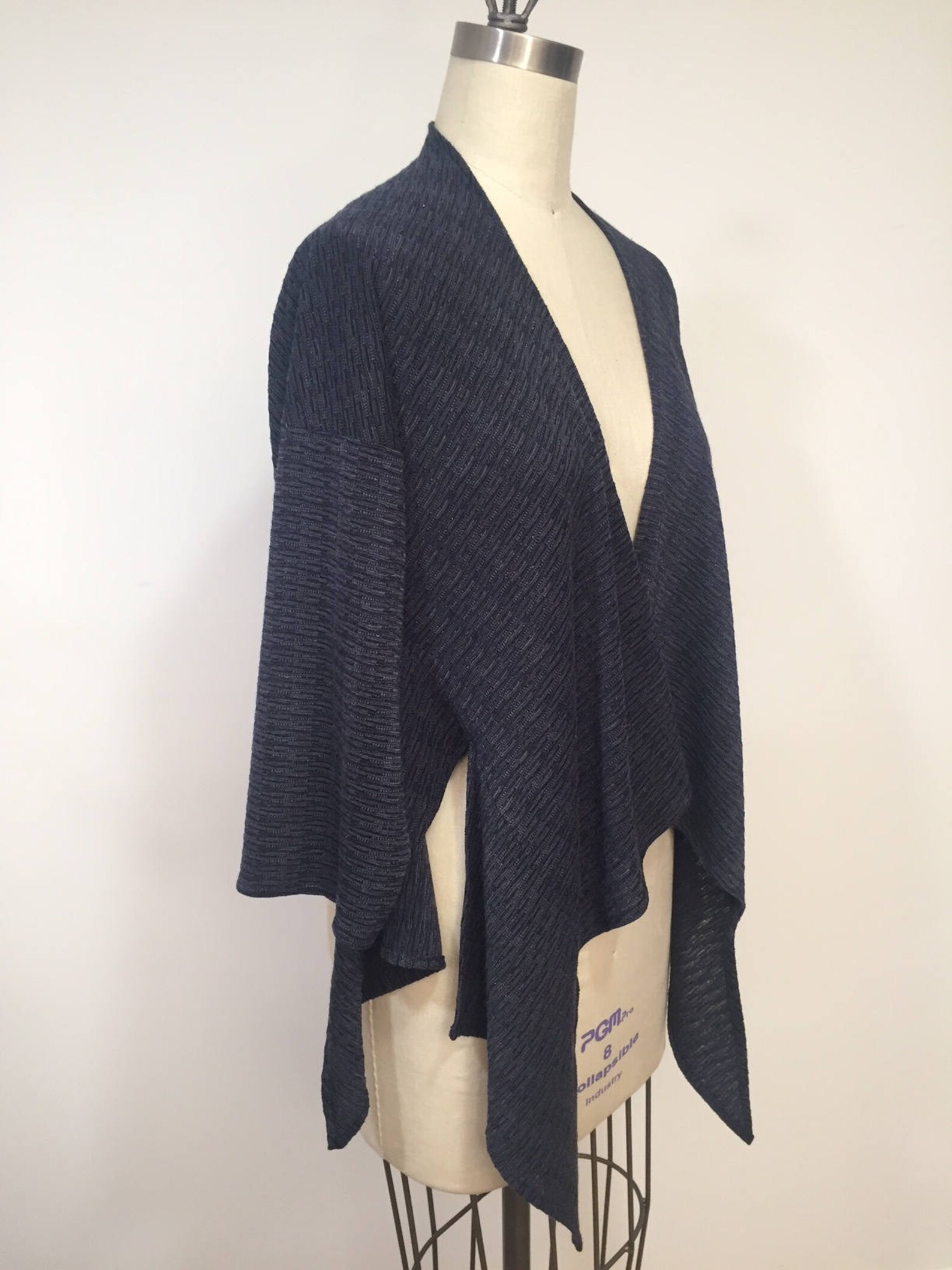 Navy Jacket, Navy Knit Fabric Jacket, Navy With Metalic Strip Jacket ...