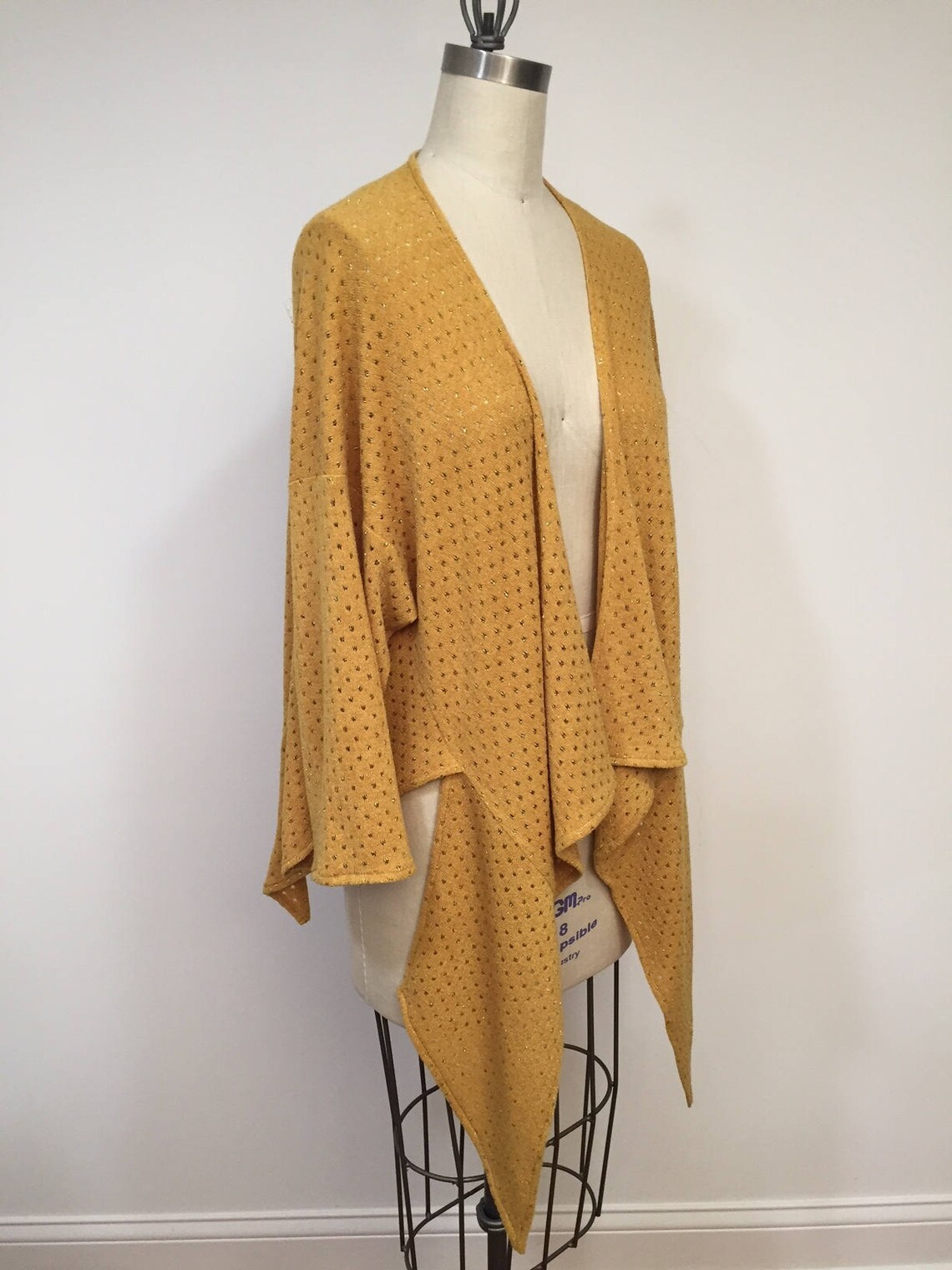 Yellow Jacket With Metalic Strip Knit Fabric Jacket Summer - Etsy