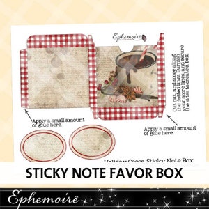Printable Adhesive Notes Gift Box - Favor Package - Printable Gift Box ...