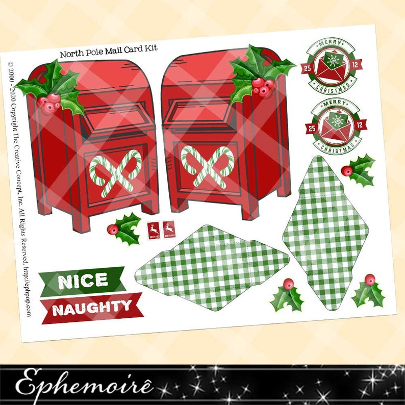 Junk Journal Printable Printable Christmas Craft Kit | Etsy