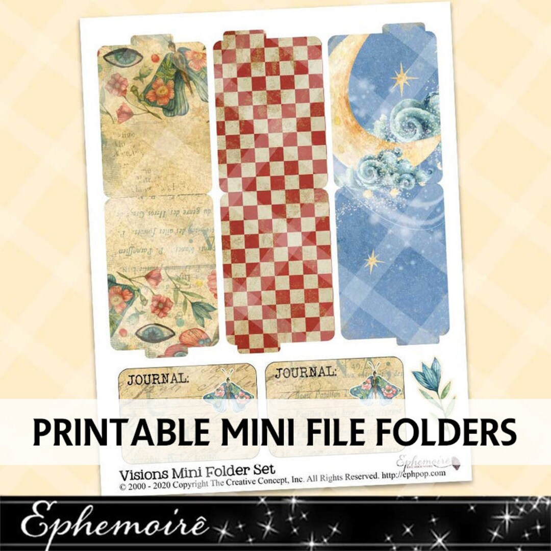 Junk Journal Printable FAIRIES Printable Mini File Folders Printable ...