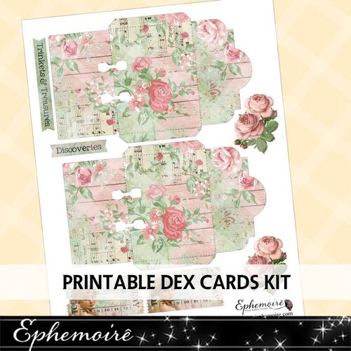 Digital Printable Dex Cards Printable Crafts Collage Sheet | Etsy