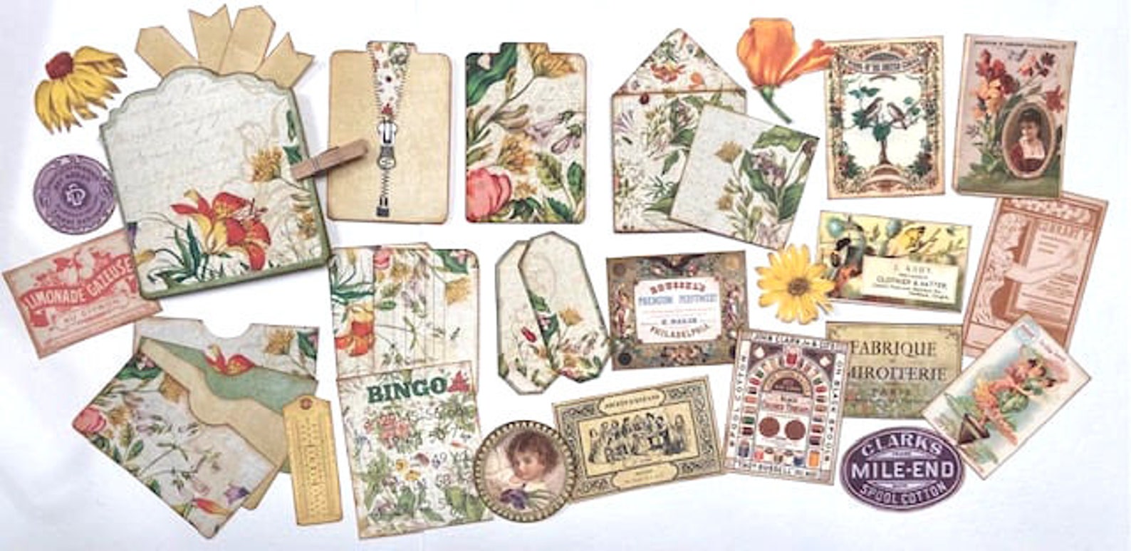 Junk Journal Printable Digital Printable Mini Journal Kit - Etsy