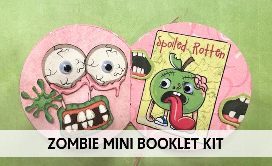 Printable ZOMBIE BOOKLET Printable Mini Book Kit Halloween Cardmaking ...